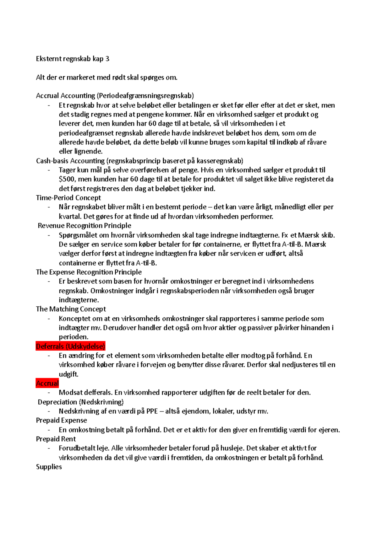 Eksternt regnskab kapitel 3 i bogen Financial Accounting - Aarhus - Studocu