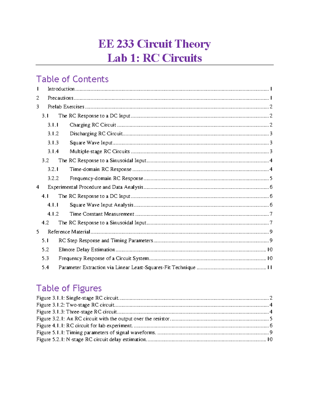Lab 1 Rc Circuits Reasoning Assignment Ee 233 Circuit Theory Lab 1 Rc Circuits 1