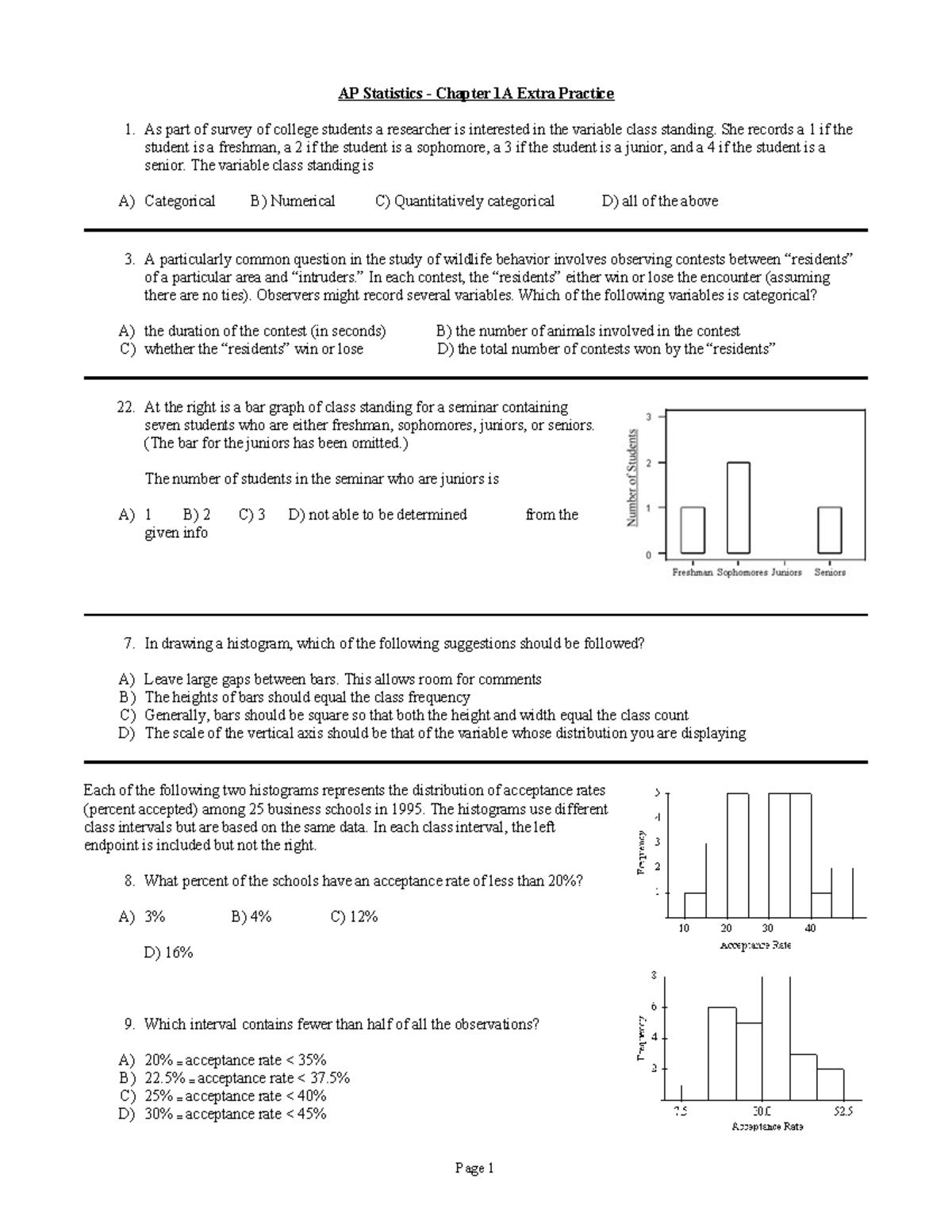 Unit1 - extra prac A - stats practice material for uni1 - AP Statistics ...