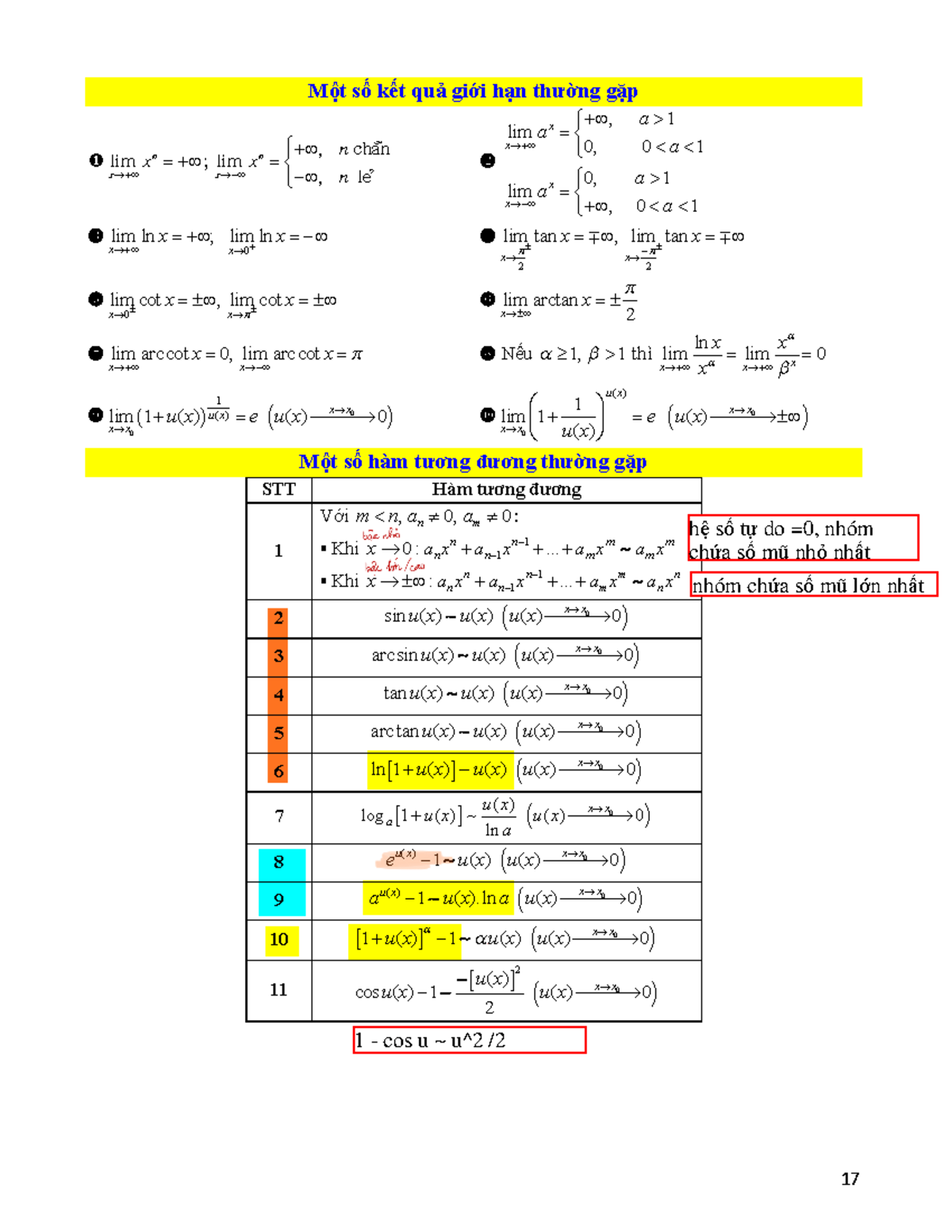 Bai tap Chuong 1 2021 SV - Toán - Một số kết quả giới hạn thường gặp ...