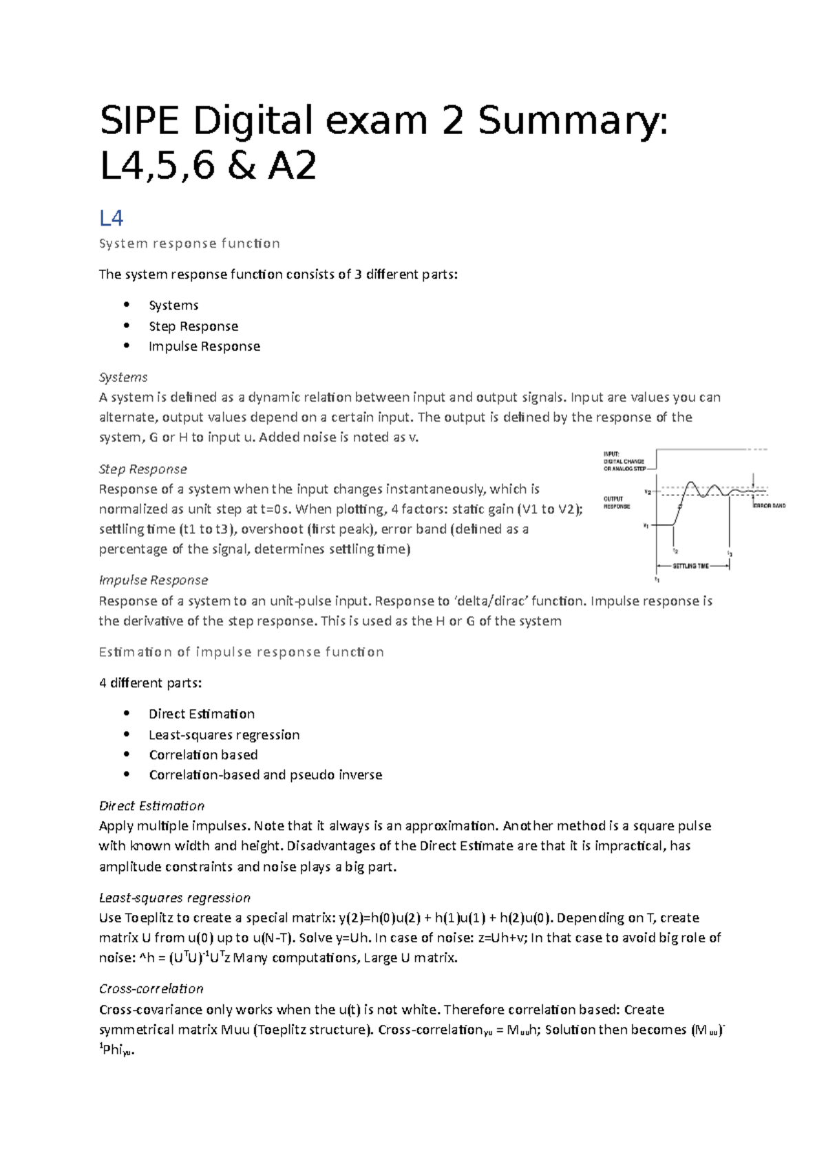 SIPE Digital exam 2 Summary - SIPE Digital exam 2 Summary: L4,5,6 A2 L4 ...