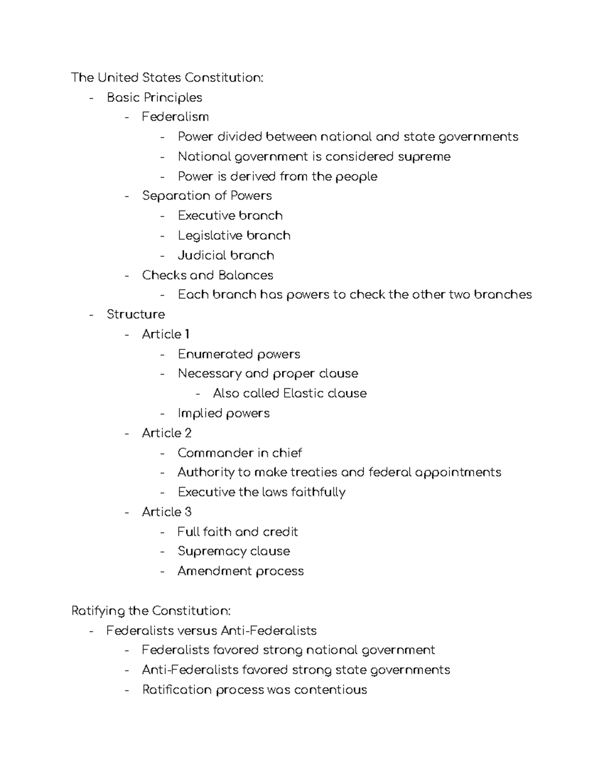 The Structure of the Constitution - The United States Constitution ...