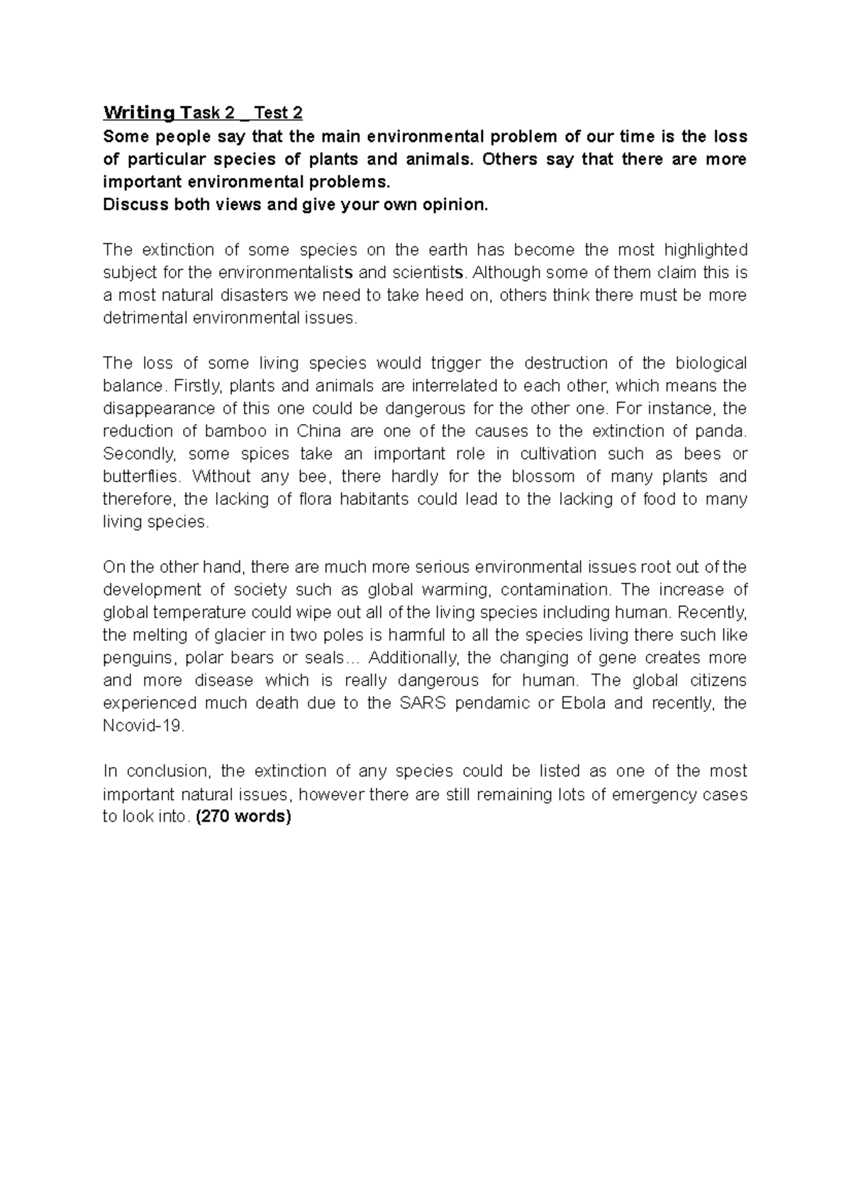 Cam 14- Writing task 2 - test 2 - Writing Task 2 _ Test 2 Some people ...