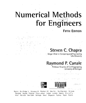 Numerical Methods for Engineers 5th - Chapra - Numerical Methods for ...