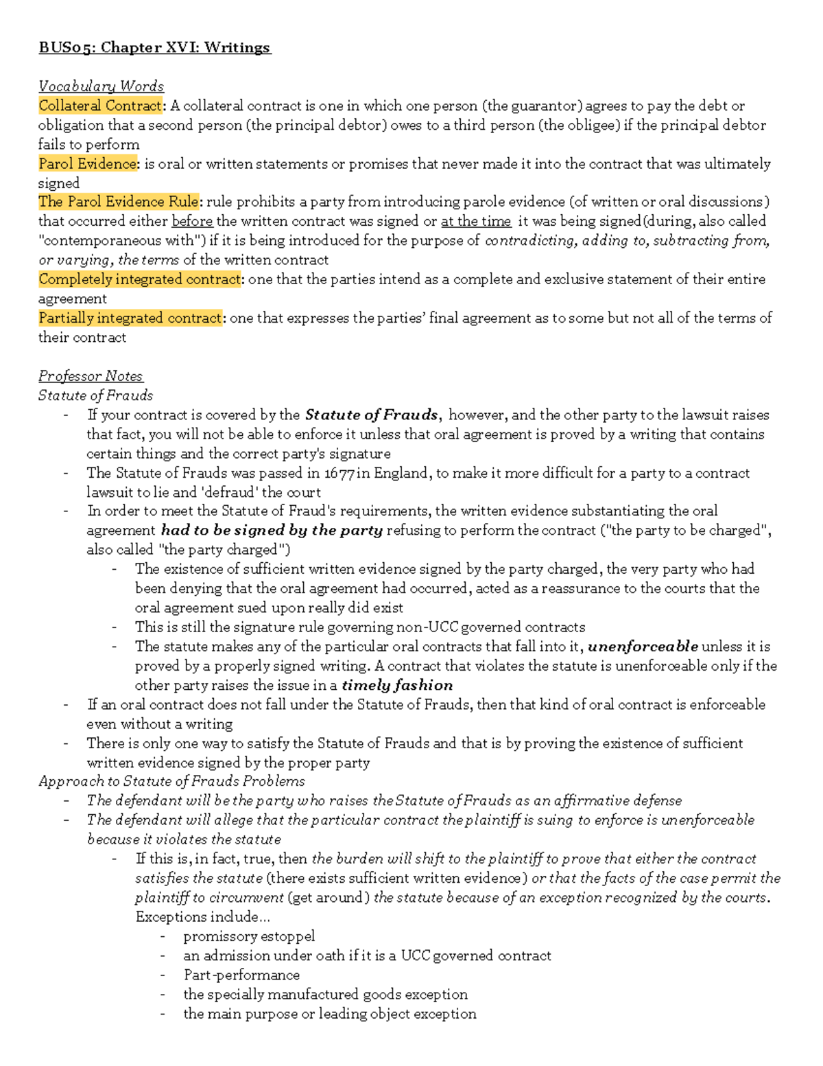 BUS05 Chapter 16 Writings - BUS05: Chapter XVI: Writings Vocabulary ...