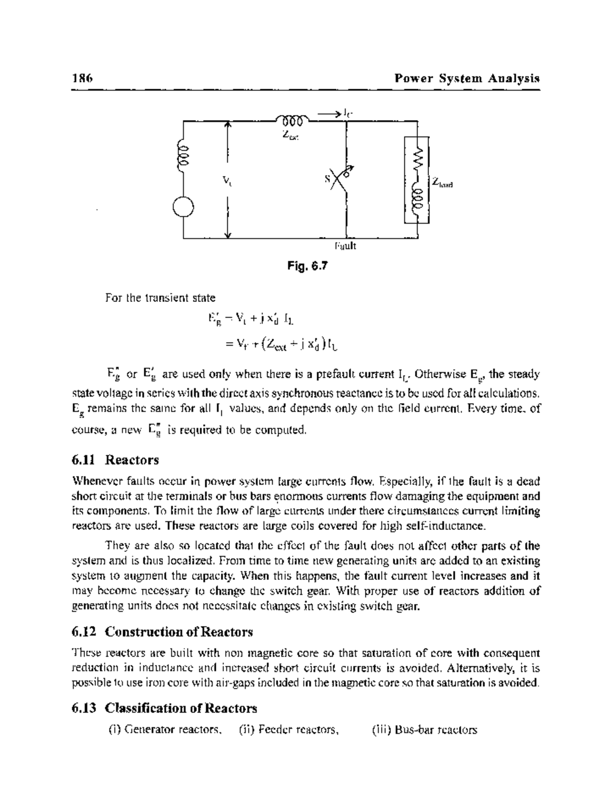 Power Systems (77) - 186 Power System Analysis s Fault Fig. 6. For the ...