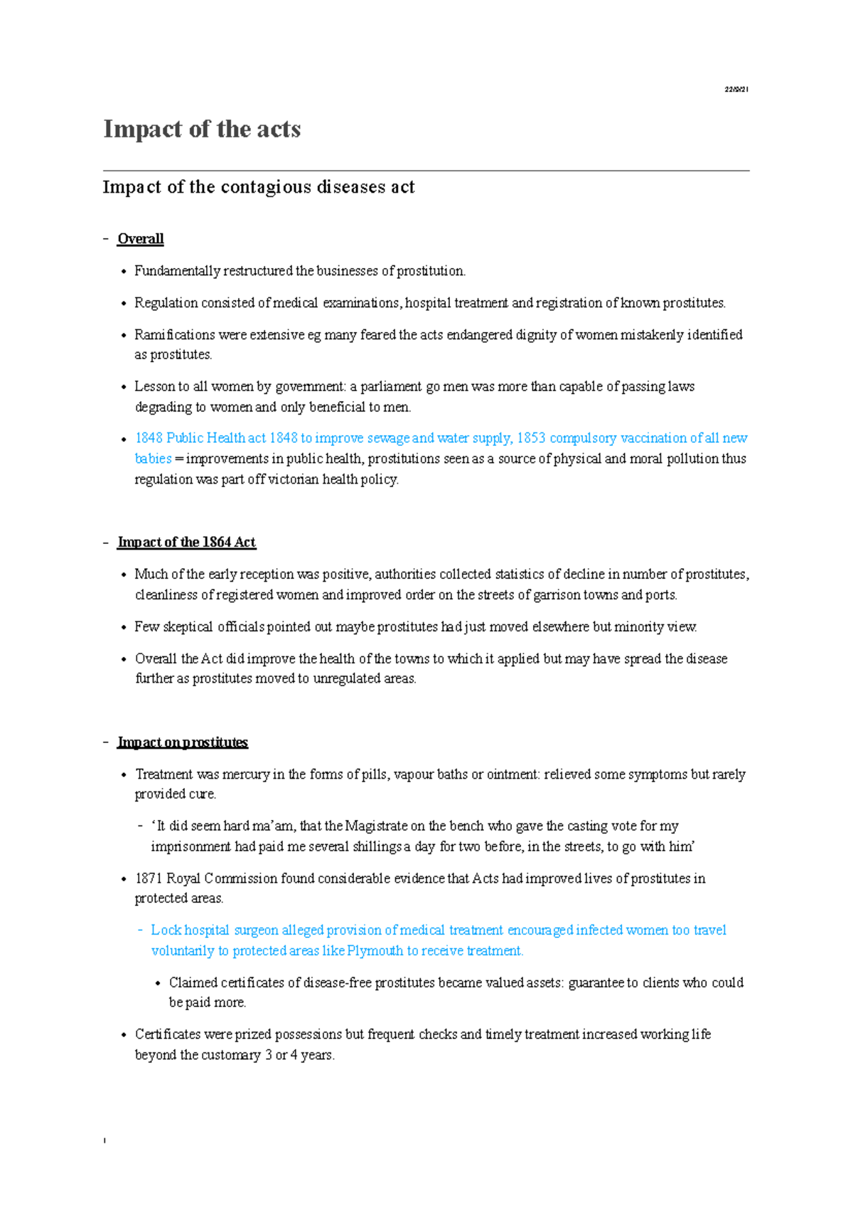 0.2 Impact of the Contagious Diseases Act - Impact of the acts Impact ...