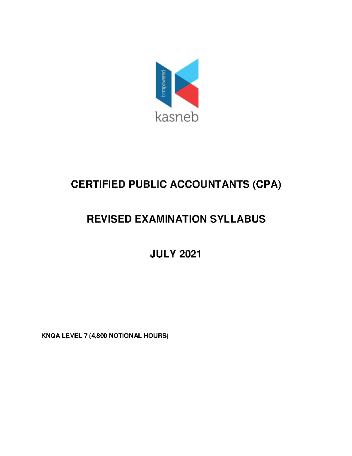 CPA Syllabus July 2021 - Content summary of CPA K - CERTIFIED PUBLIC ...