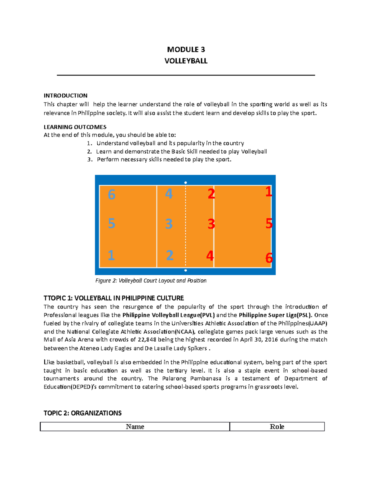 Volleyball - P.E - MODULE 3 VOLLEYBALL