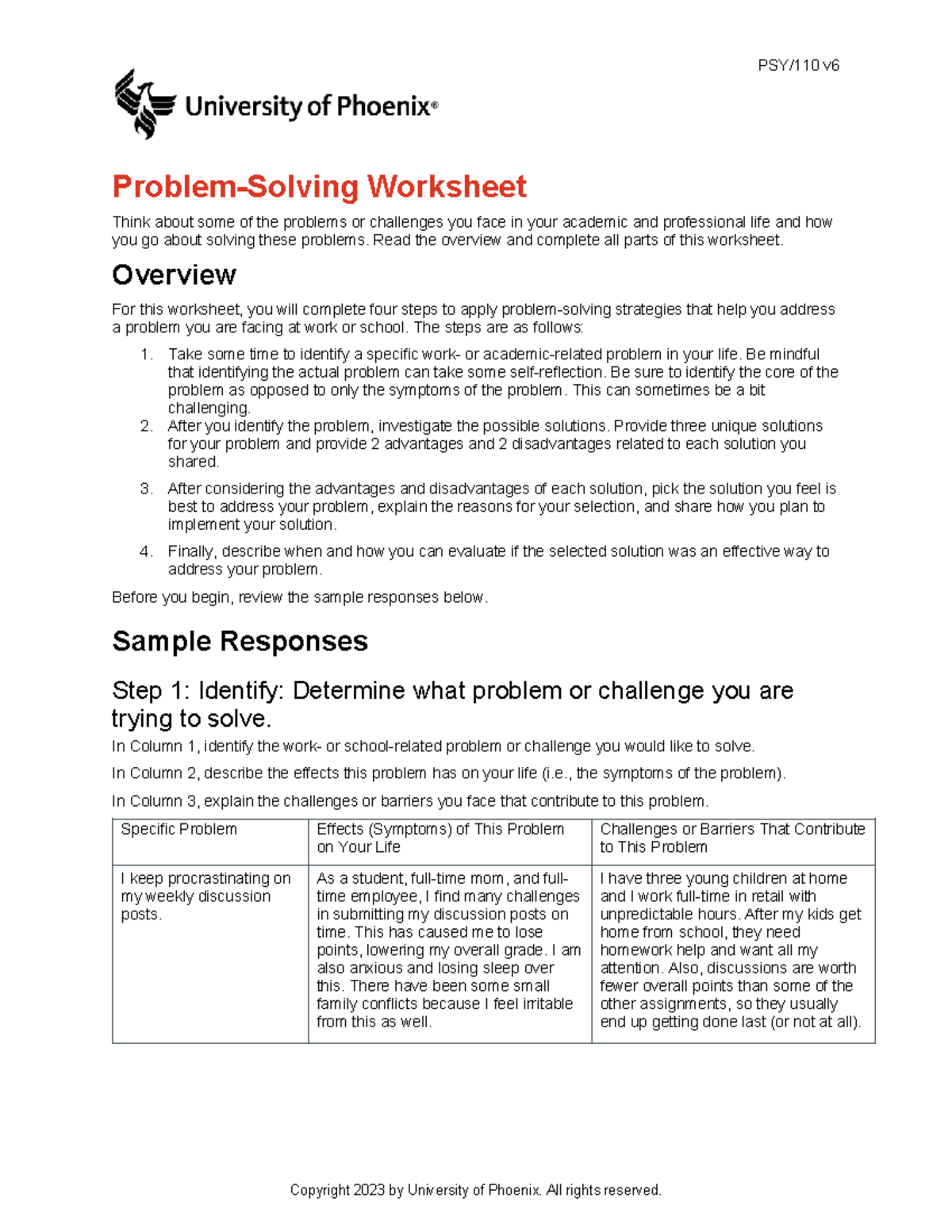 Madison Anderson-Cooksey psy110 v6 wk4 problem solving worksheet - PSY ...