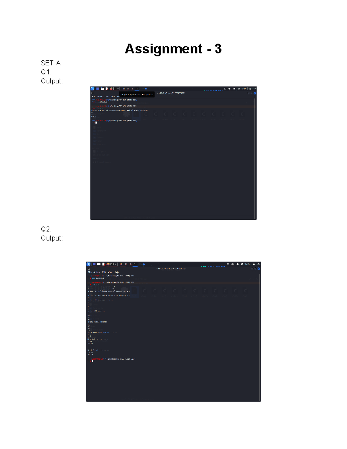 Assg-3 (222 Rutik) - Operating System Practical (Assignment No: 3) - BCA science - Studocu