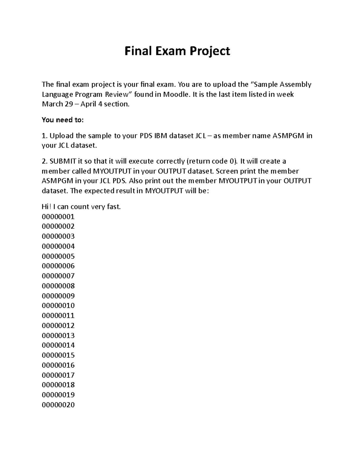 CIS-271 - Computer Organization and Assembly Language CourseWork ...