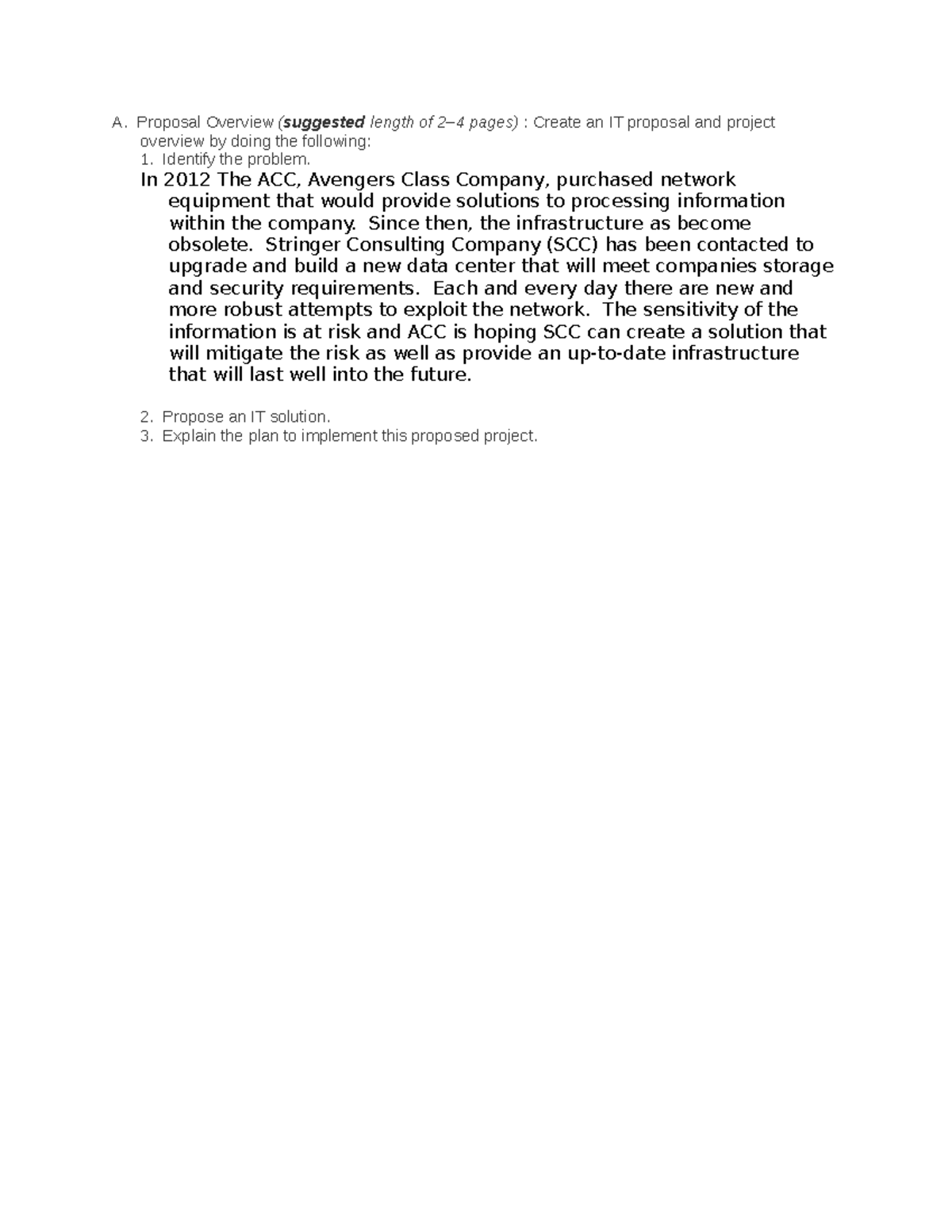 Capstone task 2 layout with pages included - A. Proposal Overview ...