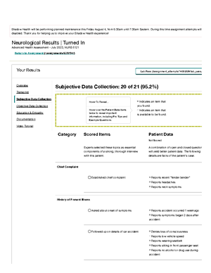 Neuro Documentation - Neurological Results | Turned In Advanced Health ...