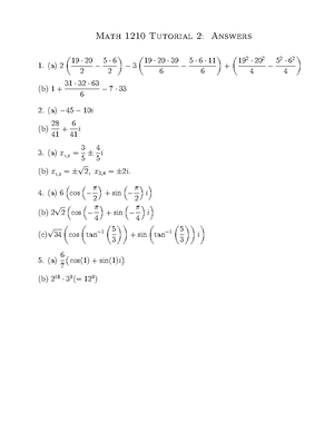 Math 1210 Supplementary Notes - Some Geometrical Considerations in Two ...