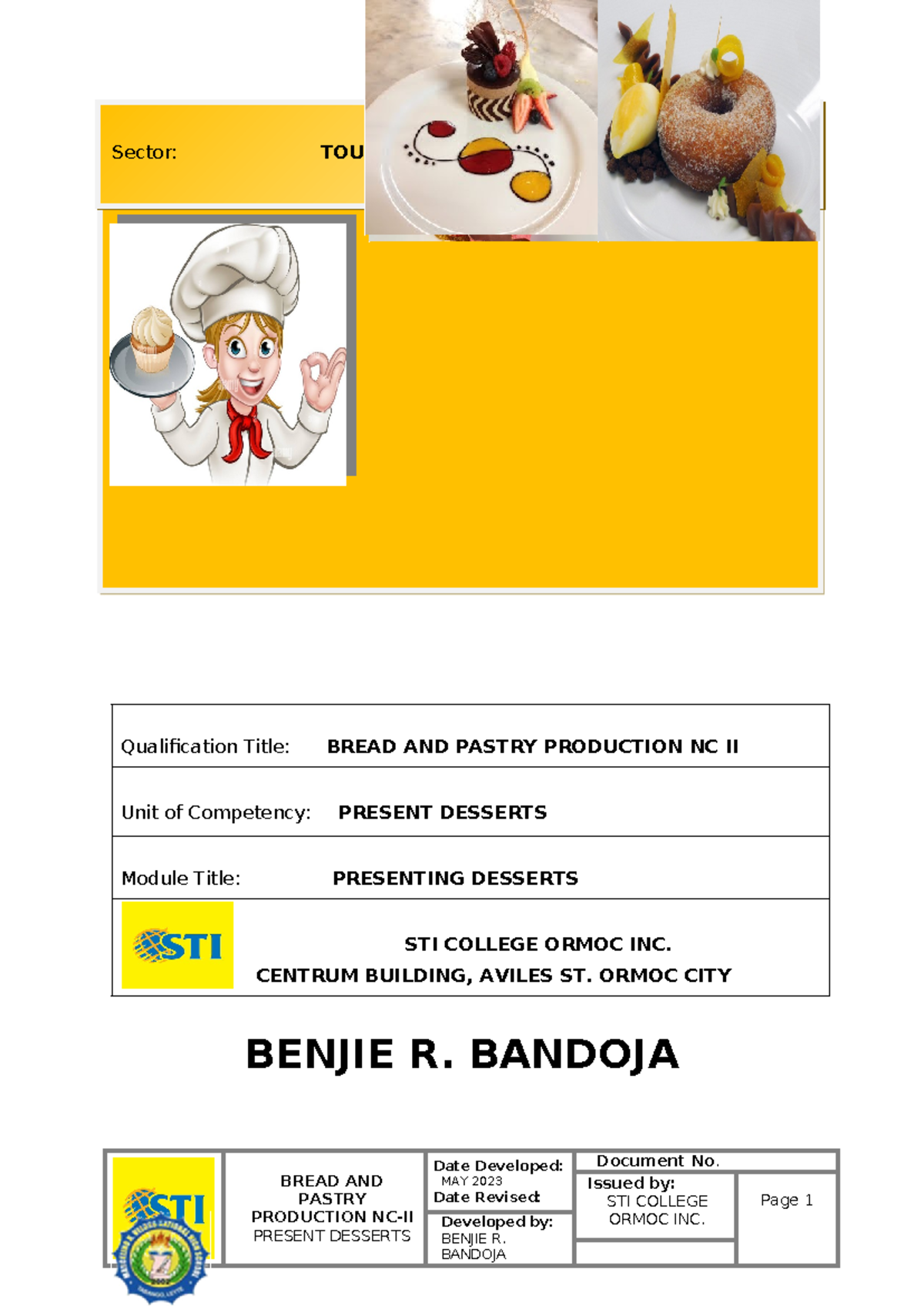 SWBL - Qualification Title: BREAD AND PASTRY PRODUCTION NC II Unit of ...