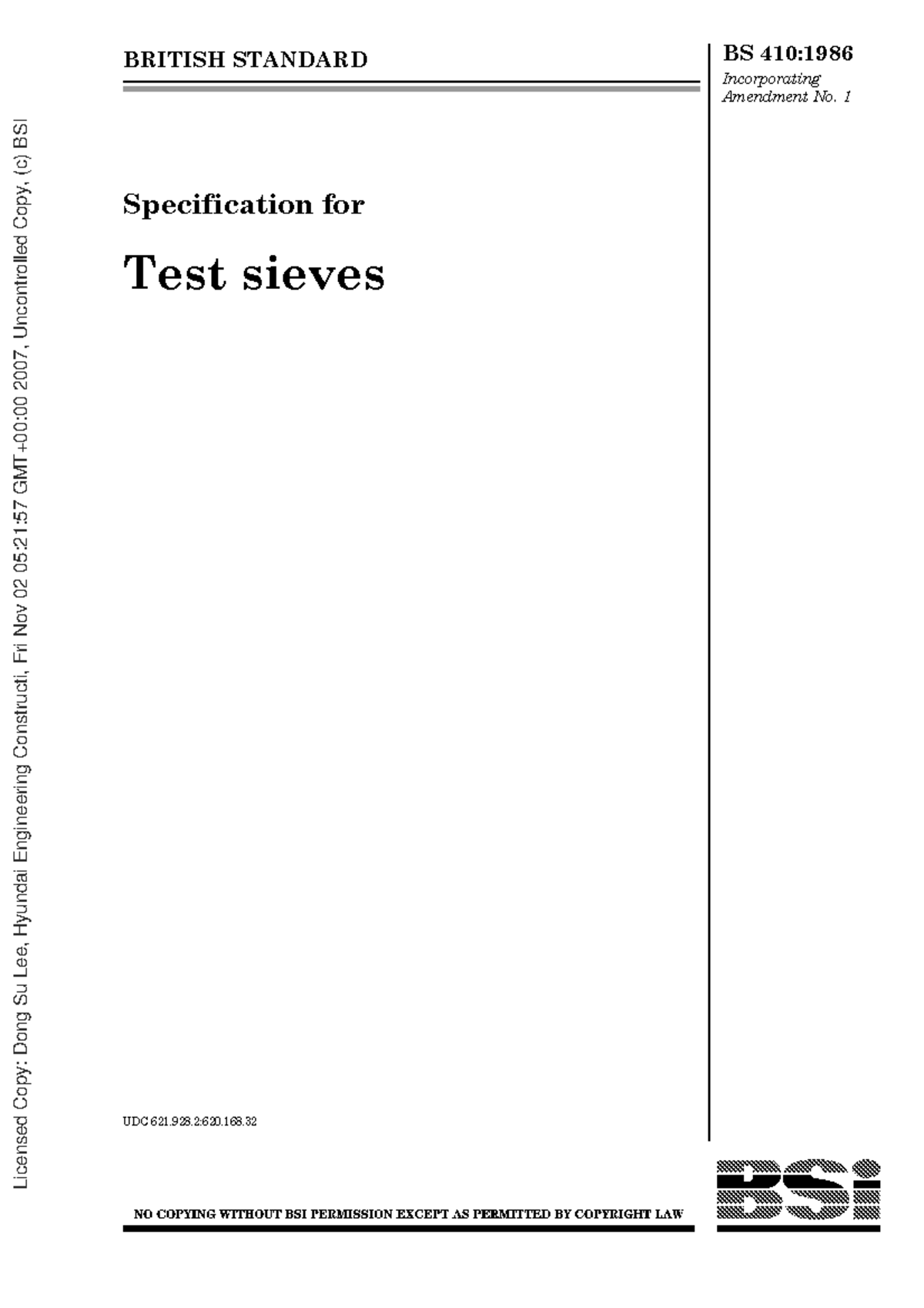 BS 410(86) - The BS 410. Downloaded from intternet - BRITISH STANDARD ...