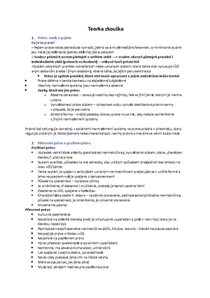 Teorie práva I - Poznámky vypsané z prezentace přednášené na 1 ...