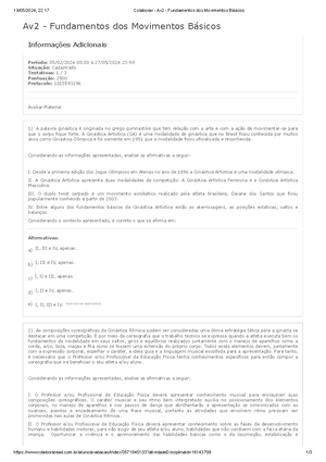 Plano de Ensino - Fundamentos dos Movimentos Básicos - PLANO DE ENSINO ...