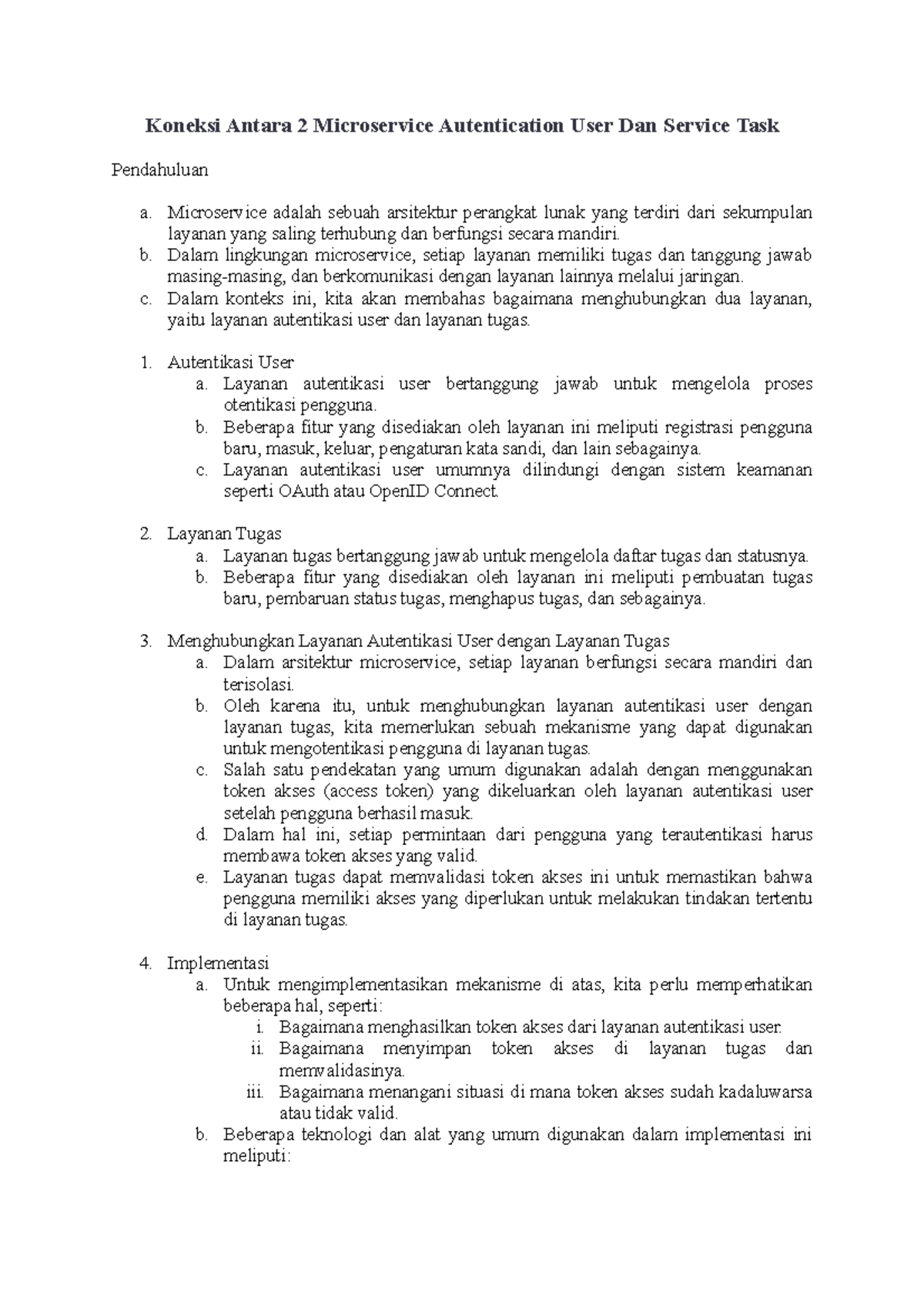 Koneksi Antara 2 Microservice Autentication User Dan Service Task ...