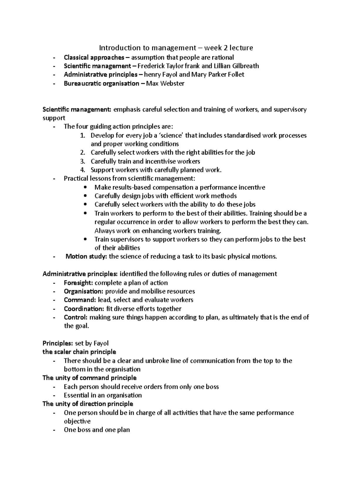 Introduction to Management Lecture 2 - Introduction to management ...