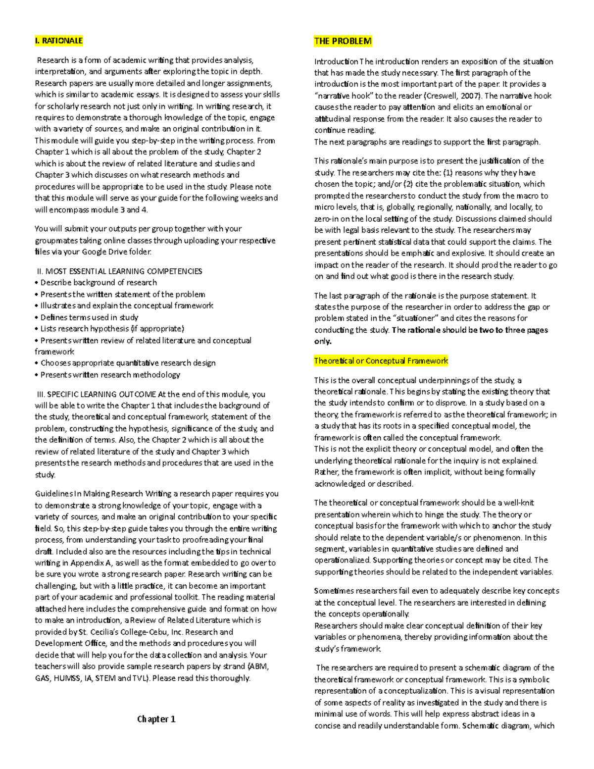 Final Learning Kit in Practical Research 2 - I. RATIONALE Research is a ...