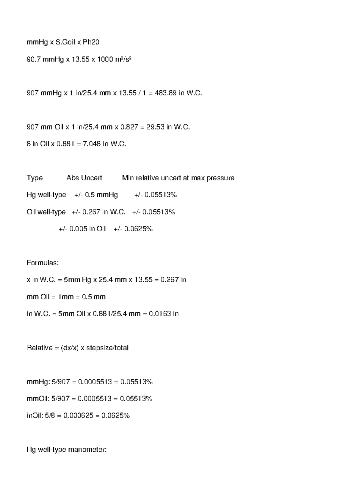 Converted Handwritten Notes Updated - mmHg x S x Ph 90 mmHg x 13 x 1000 ...