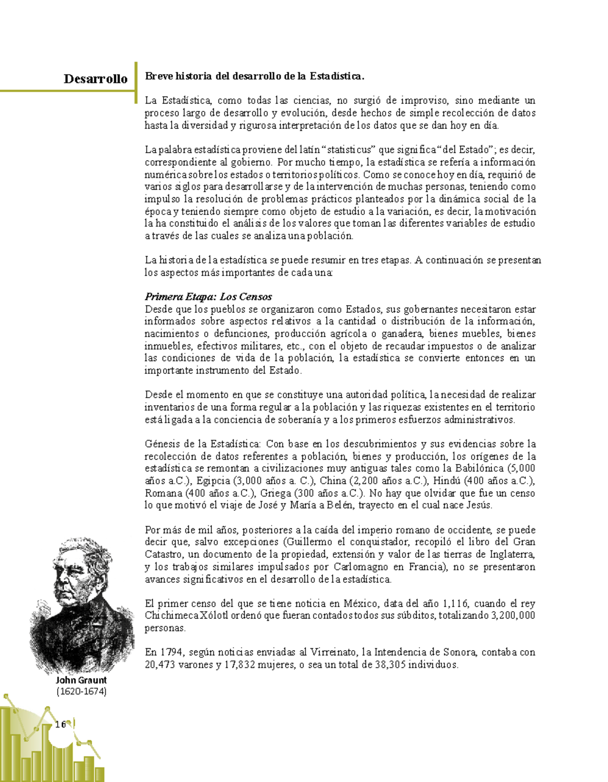 Breve Historia de la Estadistica I - John Graunt (1620-1674) Breve ...