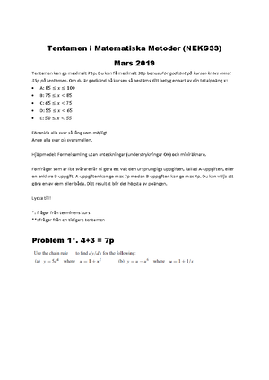 2019 11 - Extenta - Tentamen i Matematiska Metoder (NEKG33) Mars 2019 ...