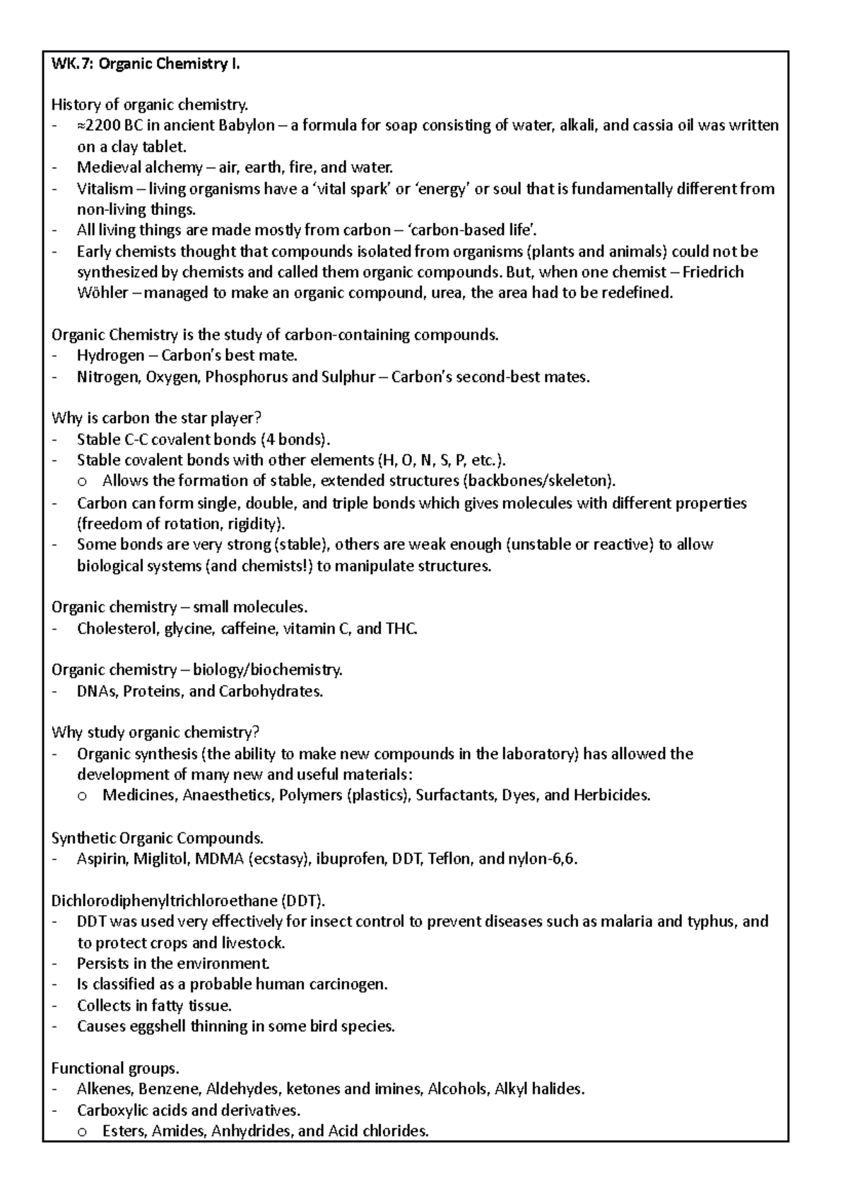 CHEM1021-WK7- Lecture Notes - CHEM1021 - UNSW Sydney - Studocu