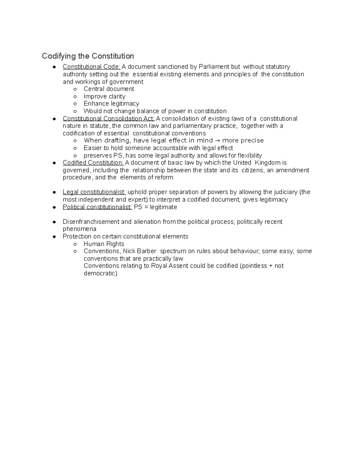 Codifying the Constitution - Codifying the Constitution Constitutional ...