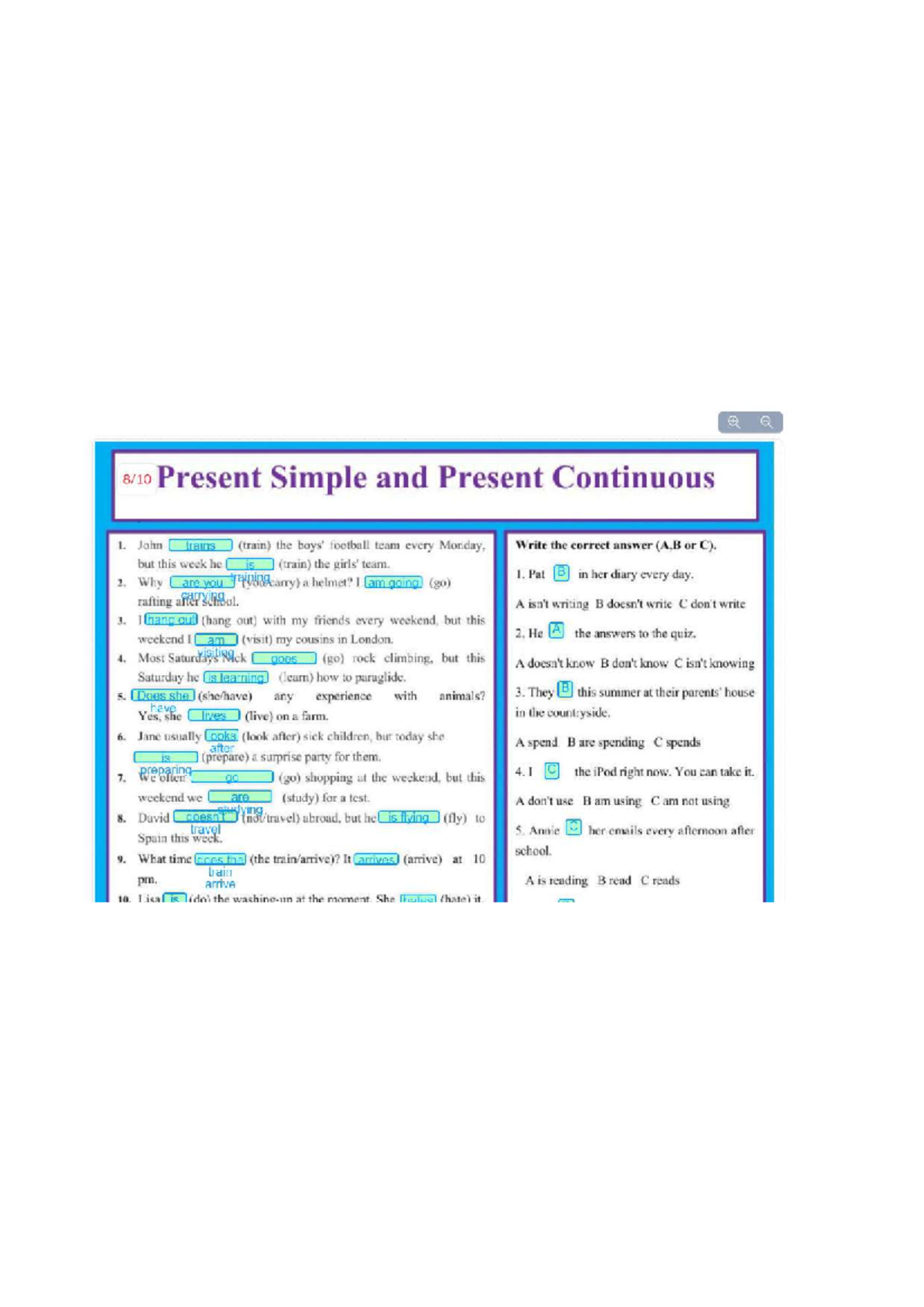 Ingles present simple and continous - Ingles complementario - Studocu