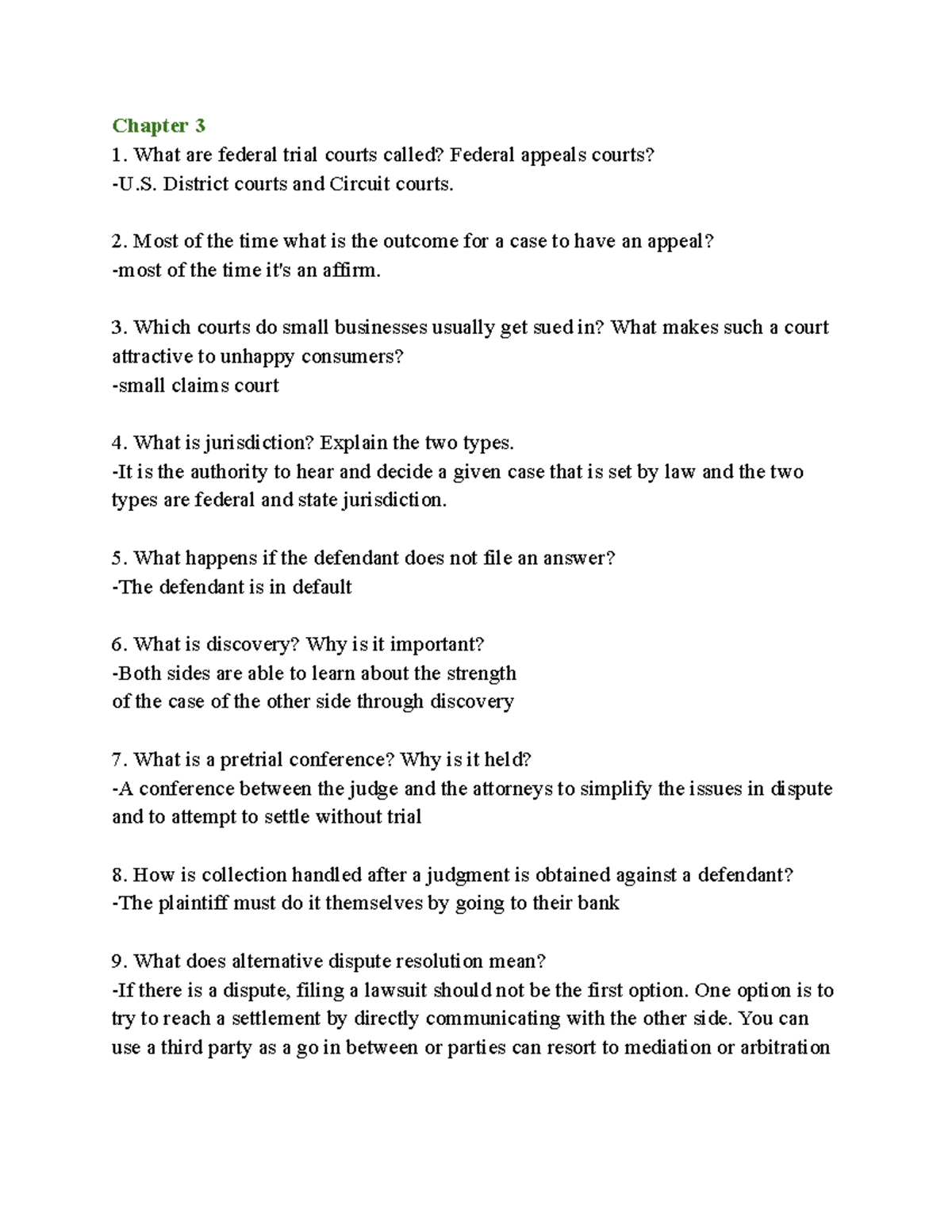 LST 240 Ch - Some questions from the study guide for this chapter ...