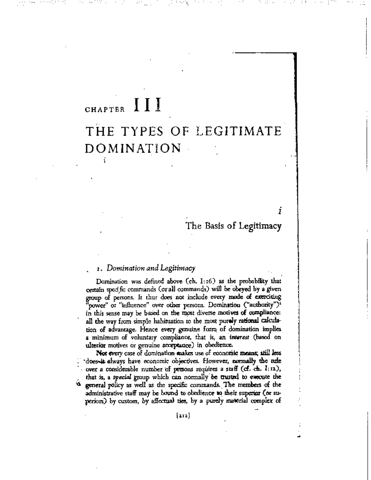 Weber 1925 The types of legitimate domination - History of western ...