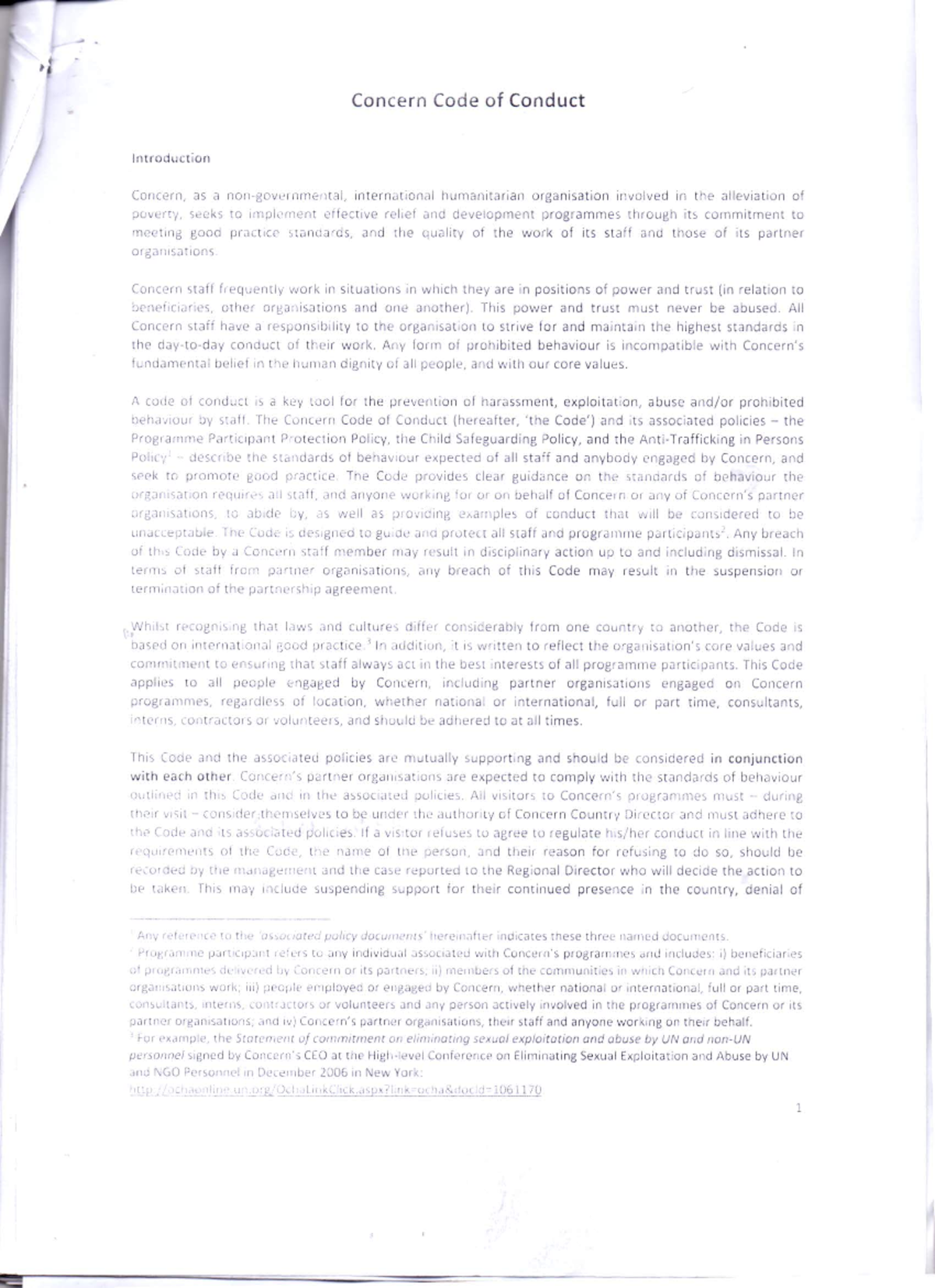 Code of Conduct - most important note - Research methods - Studocu