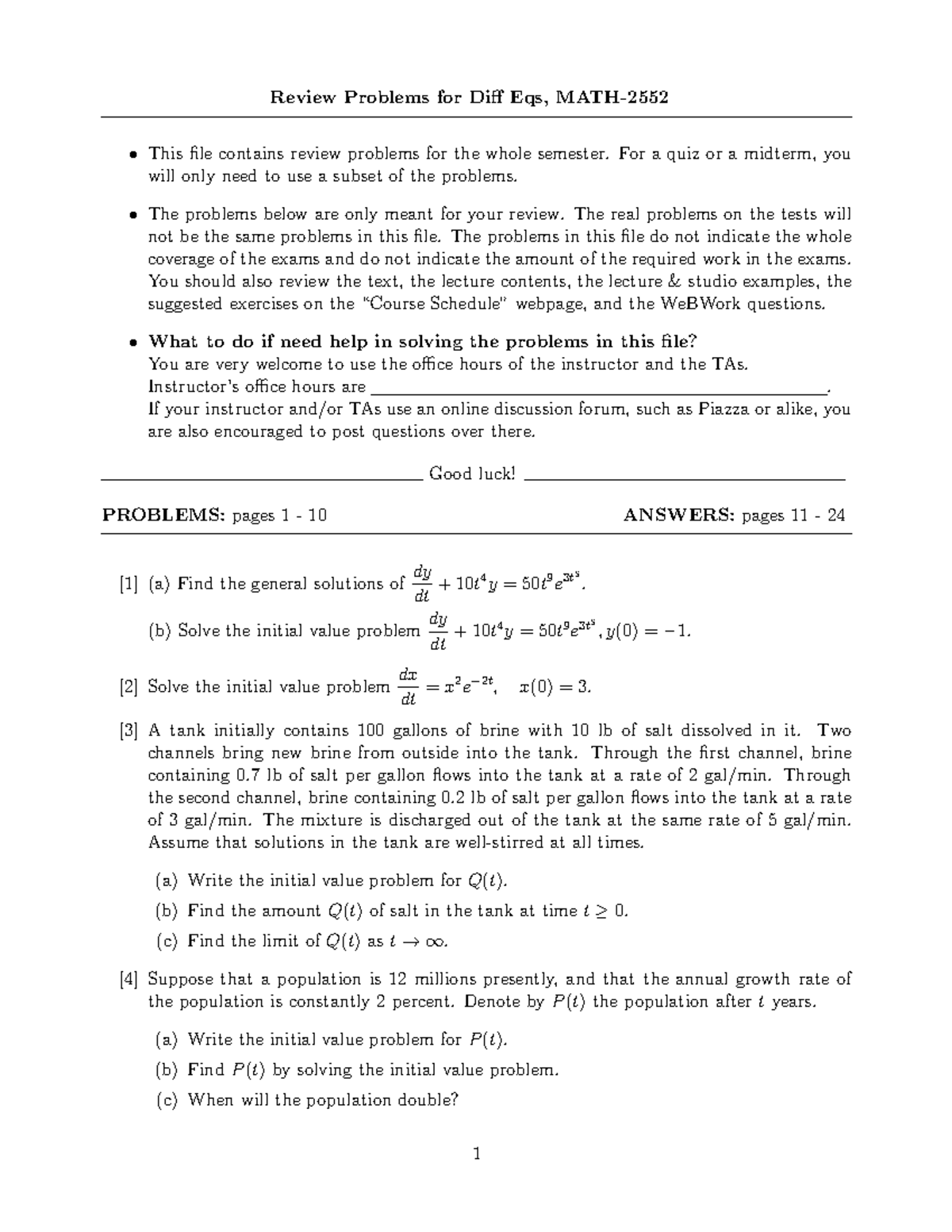 2552-review-problems (19) - Review Problems for Diff Eqs, MATH- This ...