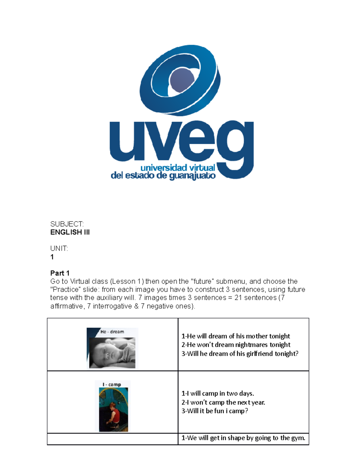 Portillo Francisca Assignment 2 Text File - SUBJECT: ENGLISH III UNIT: 1 Part 1 Go to Virtual ...