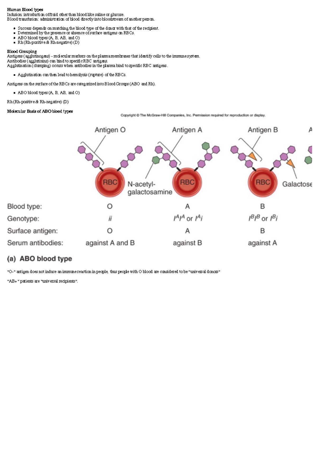 Blood Types - Human Blood types Infusion: introduction of fluid other ...