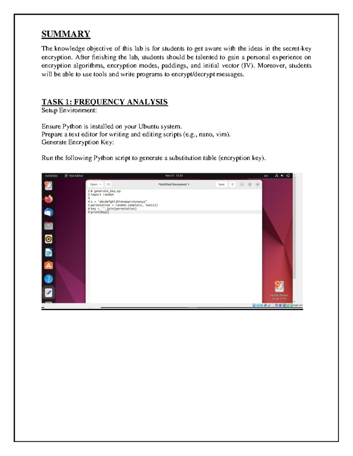Ubuntu Solution - ubanut - SUMMARY The knowledge objective of this lab ...