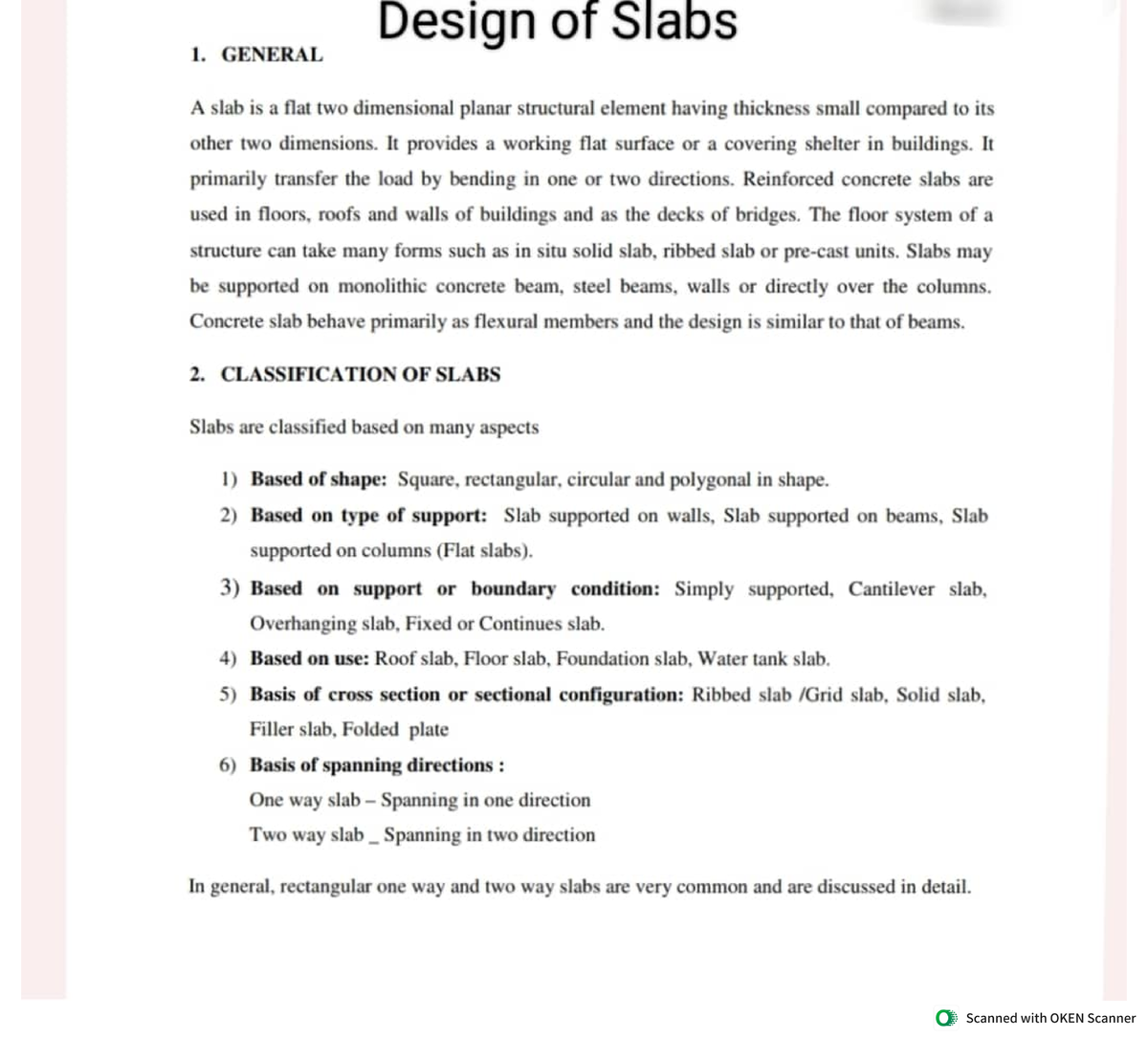 Design of Slabs - Design & Manuf. of Text. Reinforced Composites - Studocu
