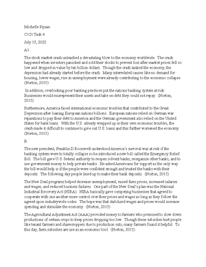 C121 Task 2 - task 2 passed - Michelle Pijuan C121 Survey of U. History ...