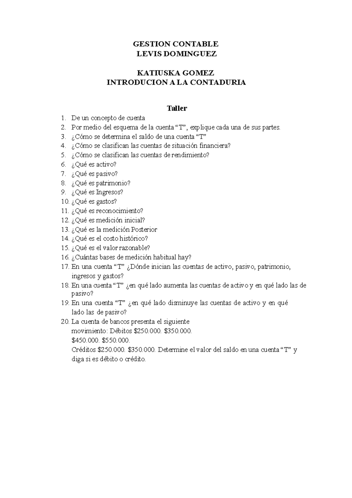 Taller LAS Cuentas - naa - GESTION CONTABLE LEVIS DOMINGUEZ KATIUSKA ...