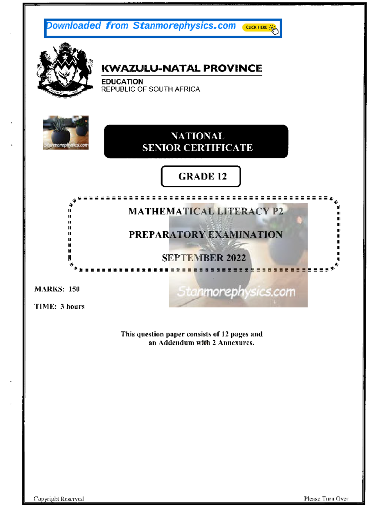 Maths-Literacy-Grade-12-SEPT-2022-P2-only - Downloaded from Stanmorephysics CLICK HERE PROVINCE ...