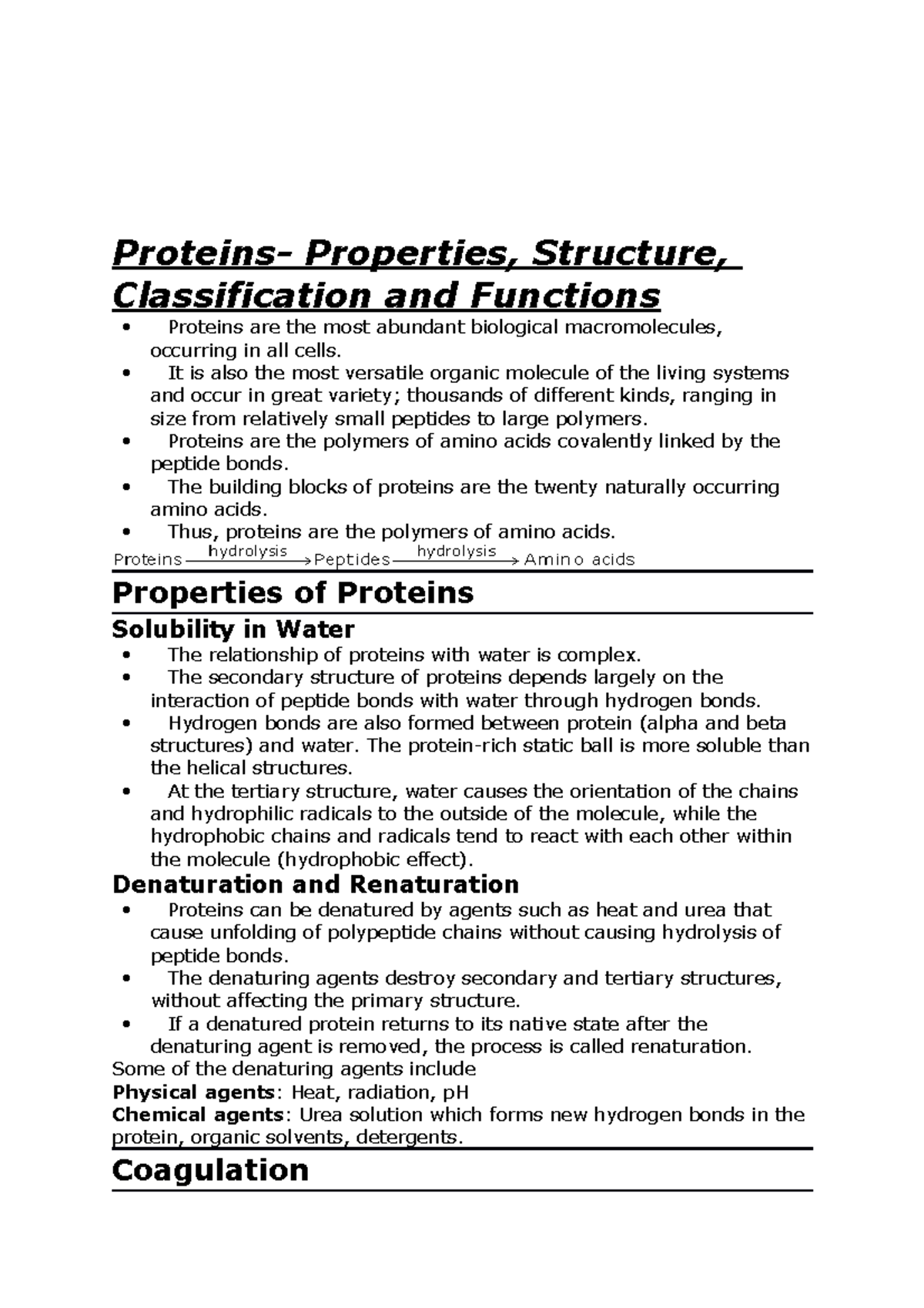 Proteins - This is basic biochemistry for nursing and medica sciences ...