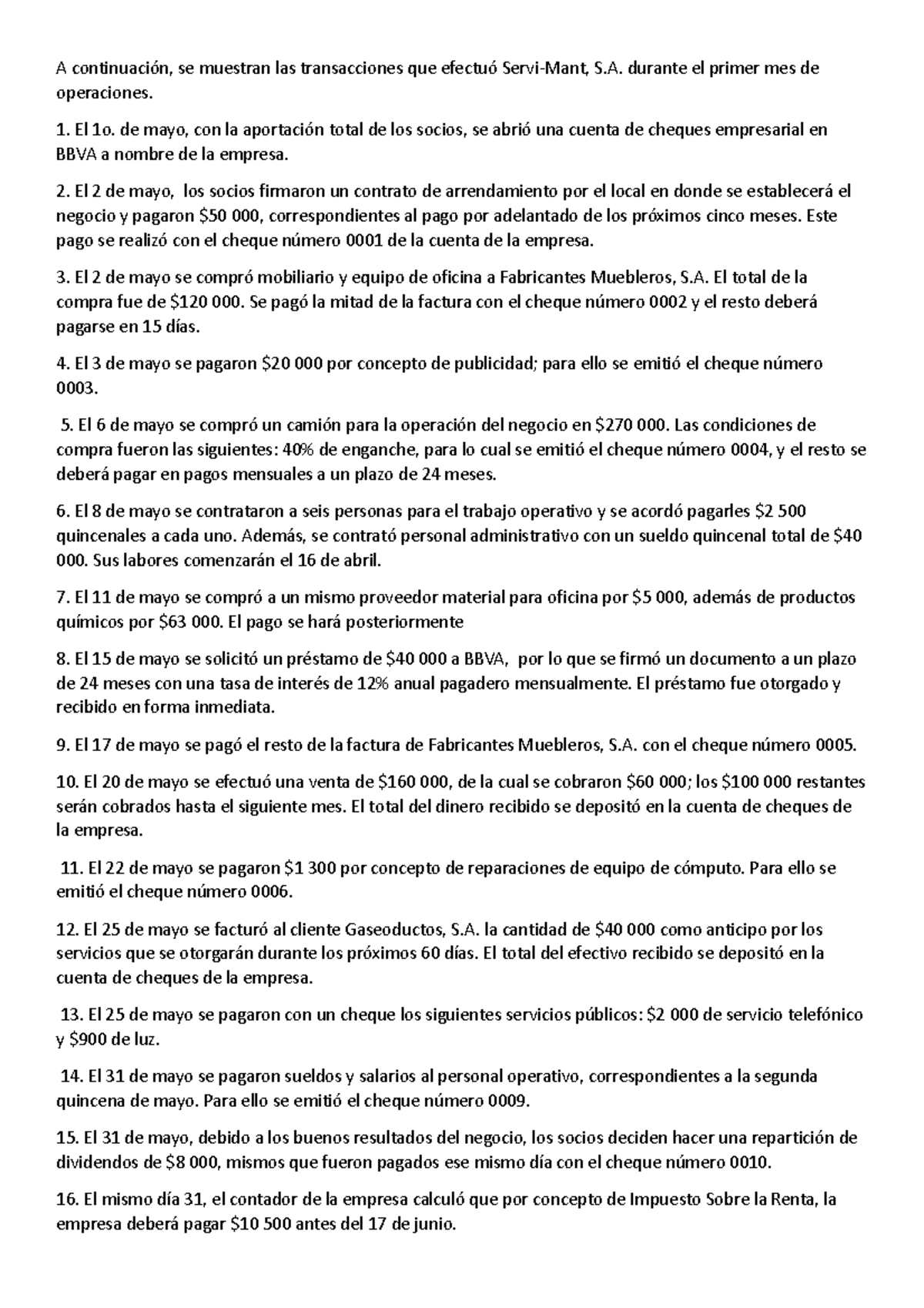 Ejercicio transacciones contables - A continuación, se muestran las ...