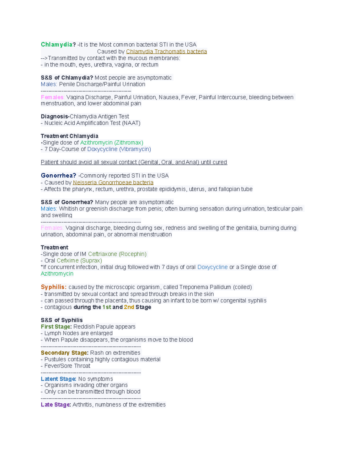 MS2 Q 2 - fdfdfdfd - Chlamydia? -It is the Most common bacterial STI in ...
