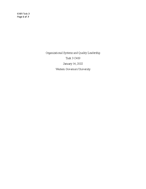 C489 task 1 - task 1 - SAT1 — SAT TASK 1: Nursing-Quality Indicators ...