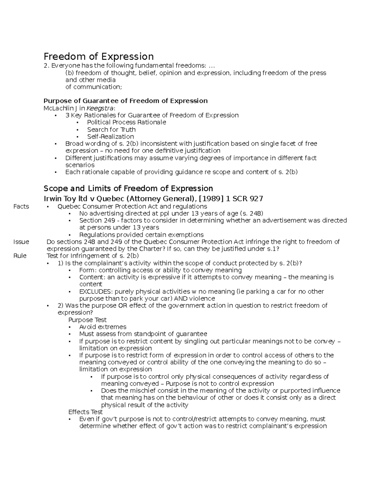 Freedom of Expression - Lecture Note - Freedom of Expression Everyone ...