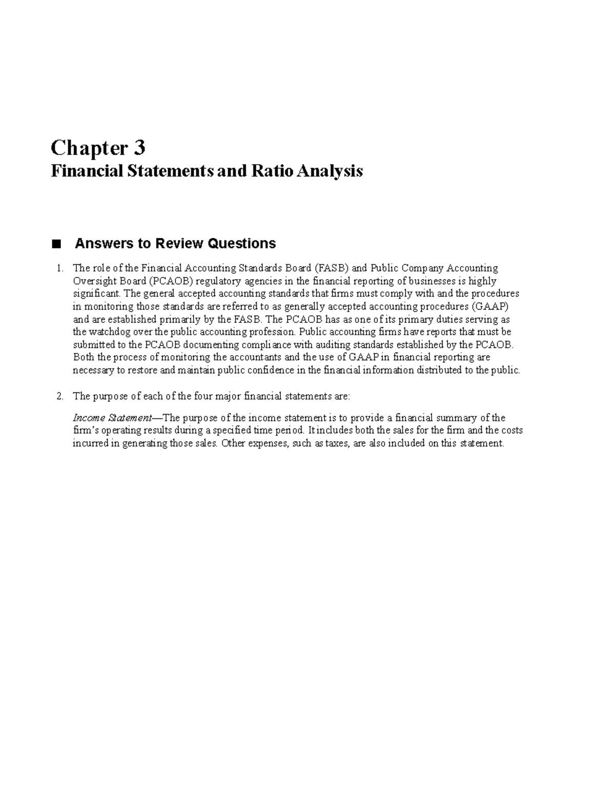 Chapter 3 - Corporate Finance - Chapter 3 Financial Statements and ...