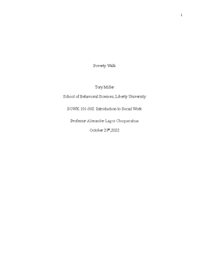 Poverty Reflection Assignment - Poverty Reflection Assignment Gamika L ...